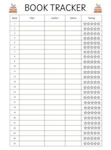 2026 Printable Reading Journal